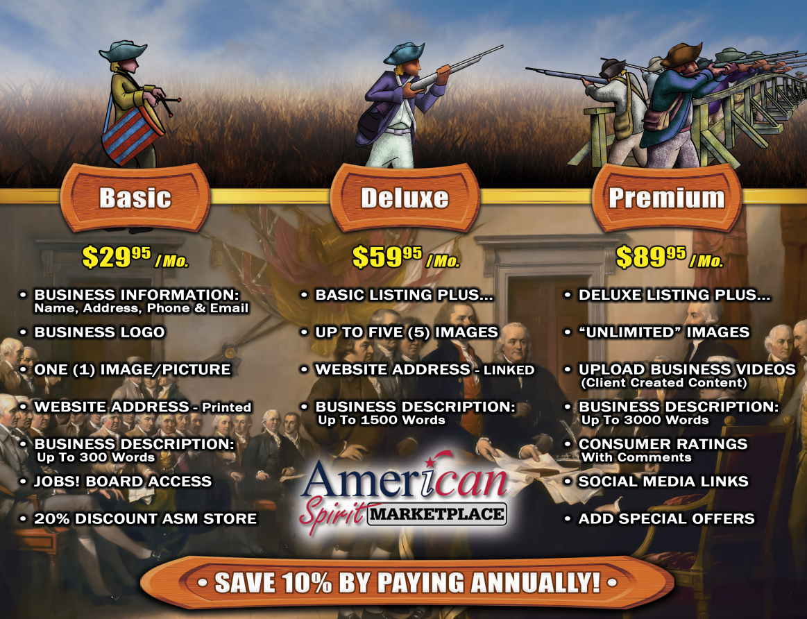 Marketplace pricing American Spirit Movement